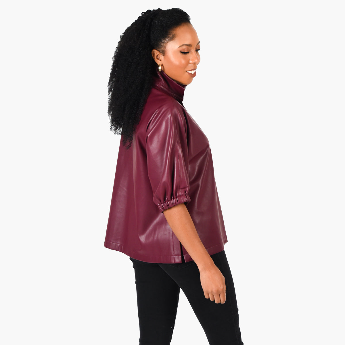 Poppy Top - Burgundy – Shop at the Mix